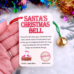 Santa Bell Christmas Eve Box Filler, Kids Gift, Festive Decoration ...