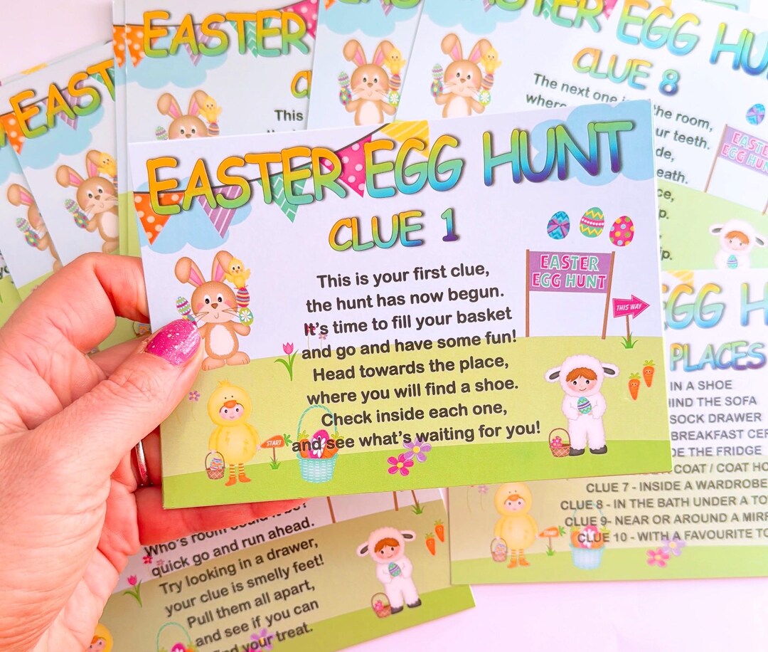 Indoor Easter Egg Hunt Clues: Kids Scavenger Game 2026 NEW VERSION ...