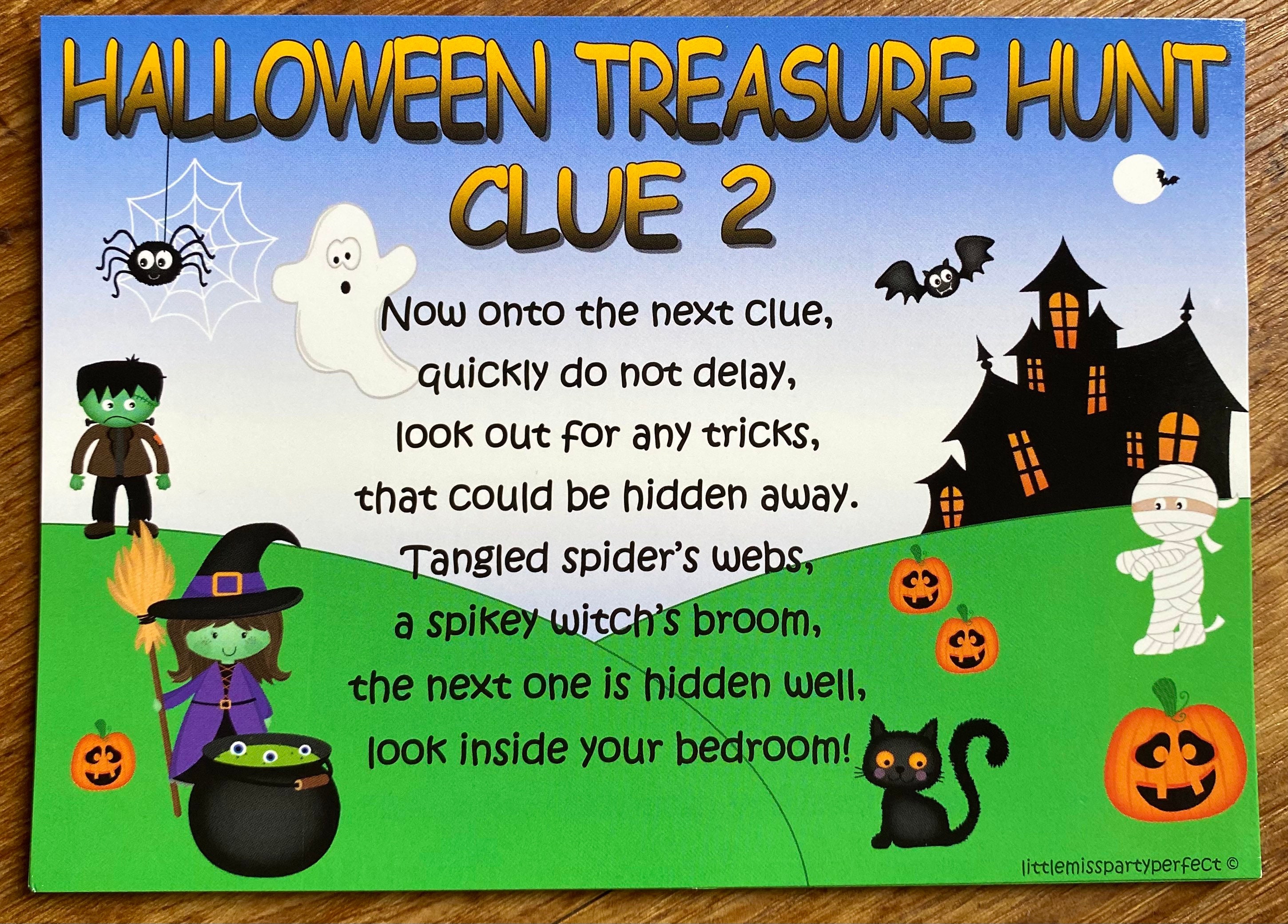 Halloween Party Games Scavenger Hunt Clues Trick or Treat - Etsy UK