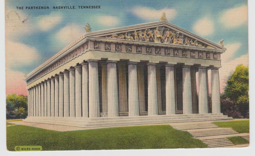 The Parthenon 1942 Postcard Mailed Free BY Clayton E. Hendricks 6th ...
