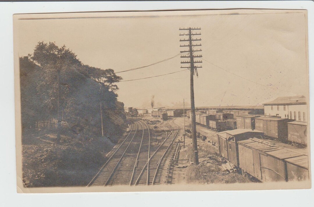 Original 1913 Photograph Beacon NY Central N E Railroad Yard - Etsy