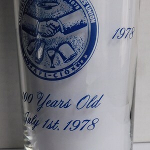 1978 American Flint Glass Workers Union AFL CIO Glass Tumbler - Etsy