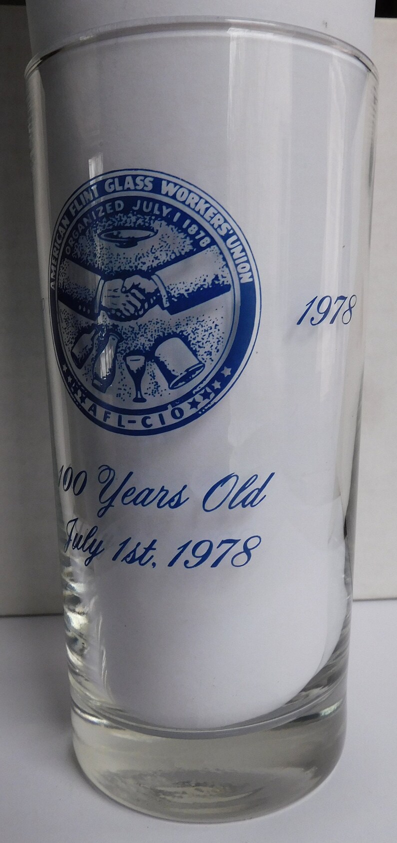 1978 American Flint Glass Workers Union AFL CIO Glass Tumbler - Etsy