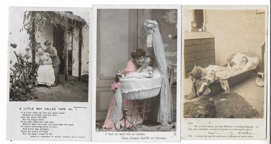 Early 1900s Song and Comic Black and White Photo Postcards Bamforth and ...