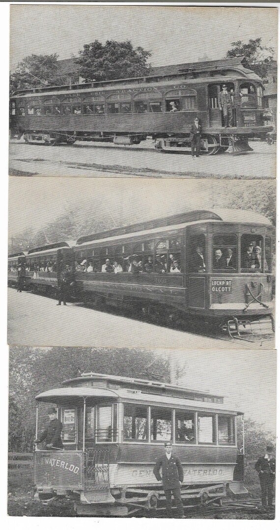 1967 Train and Trollies Three Postcards From Old Photos From - Etsy