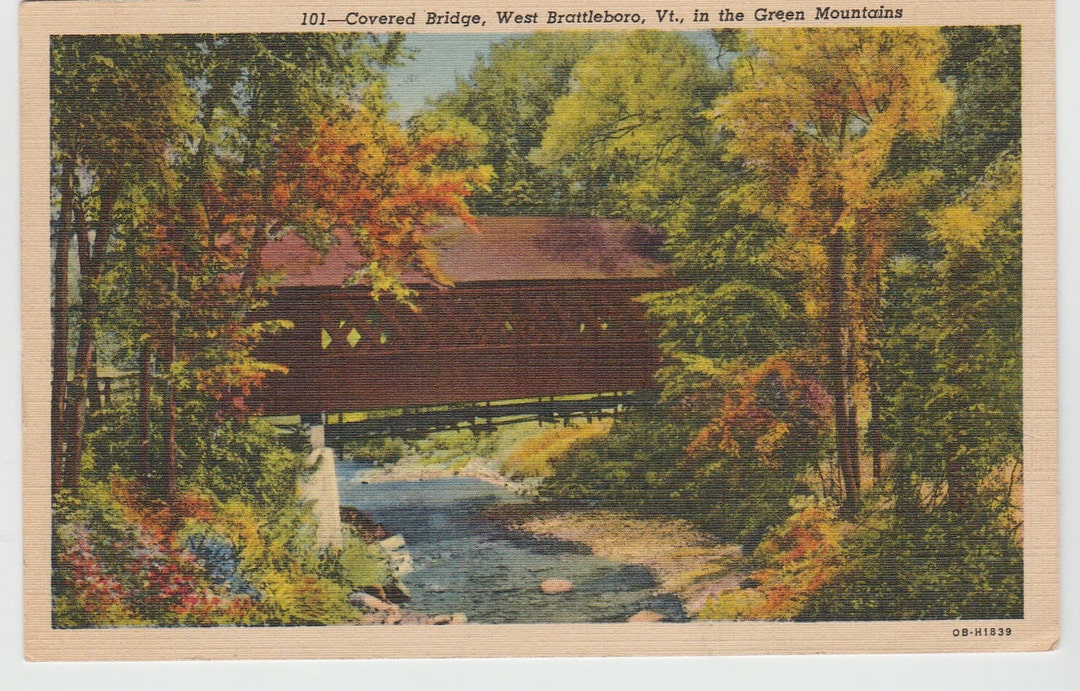 Vermont Covered Bridges Nine 1950s and 1960s Postcards - Etsy
