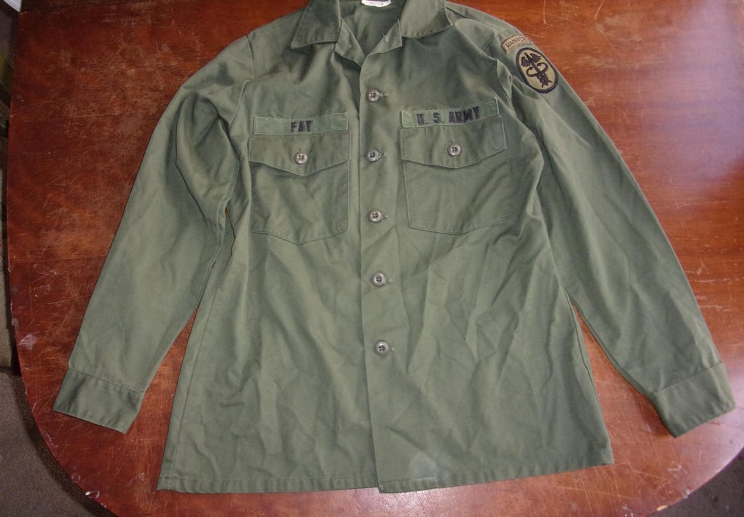 1980 US Army OD Green Color Man's Utility Shirt Rangers Patch - Etsy