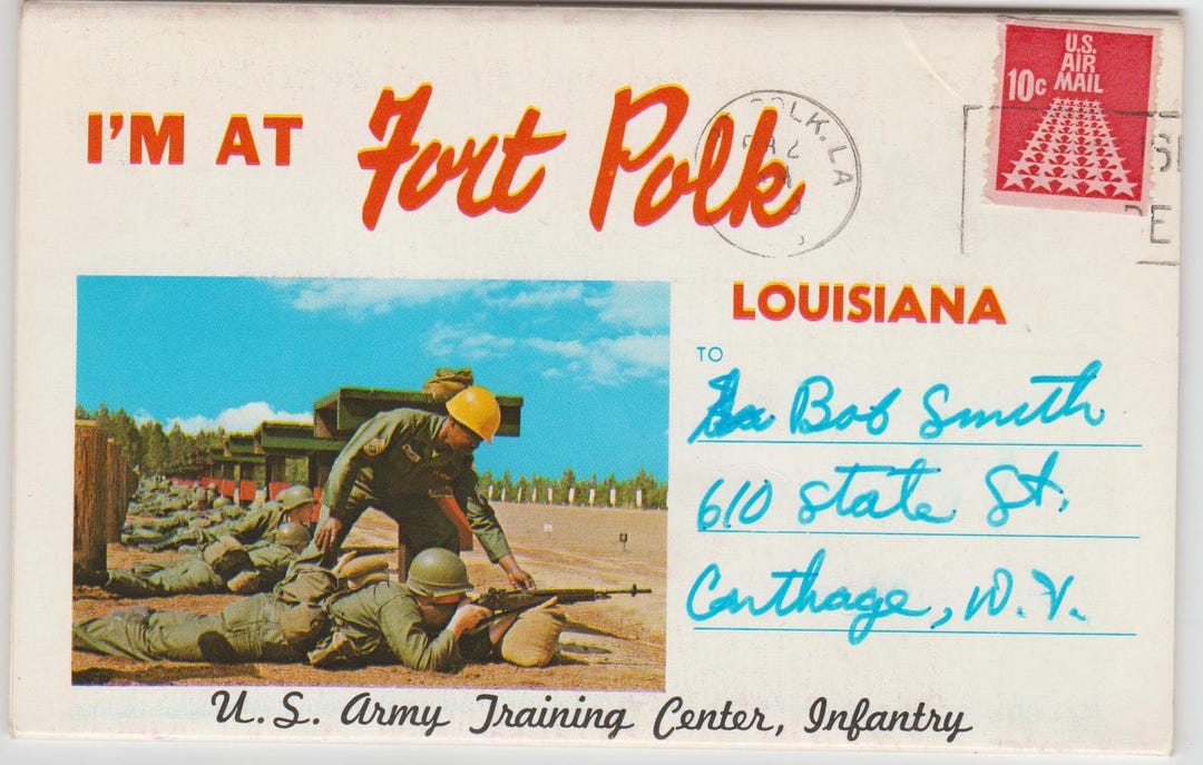 Fort Polk US Army Training Center Louisiana 1970 Postcard Folder ...