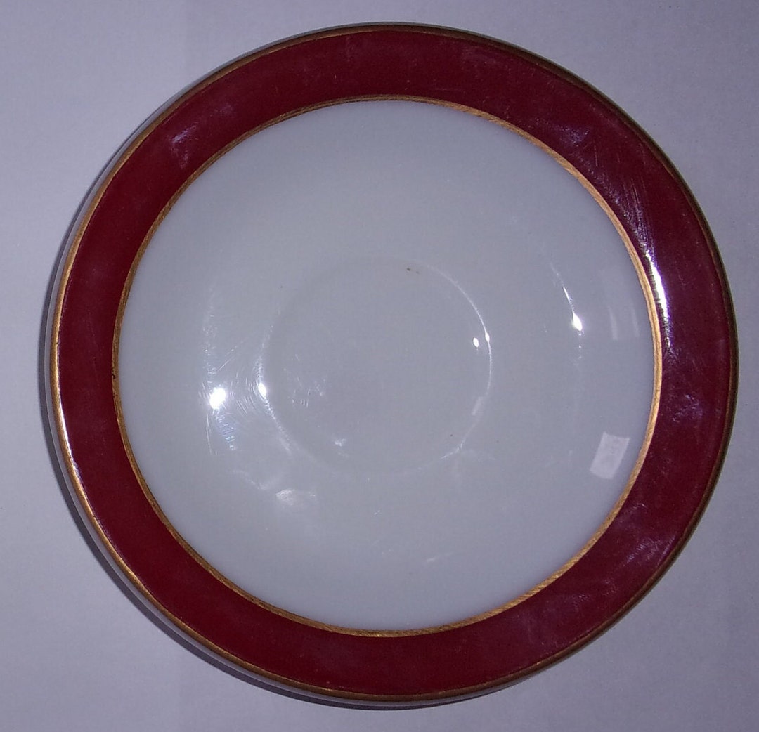 Ten Vintage Red Rim Gold Bands Pyrex Saucers - Etsy