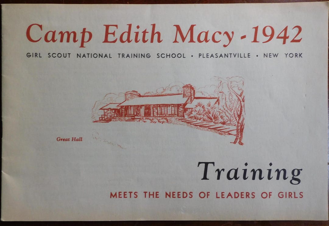 Camp Edith Macy 1942 Girl Scout Leader Training Camp Advertising ...