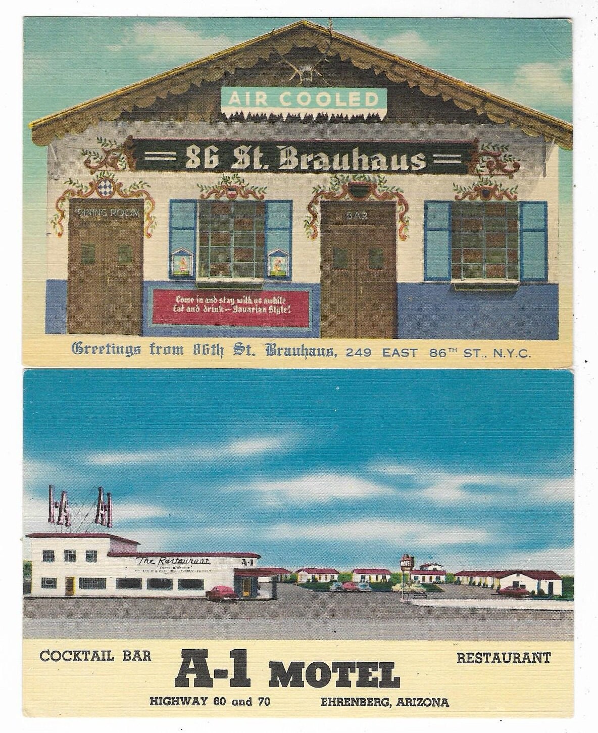 1940s and 1950s Linen Type Advertising Twelve Postcards Road - Etsy