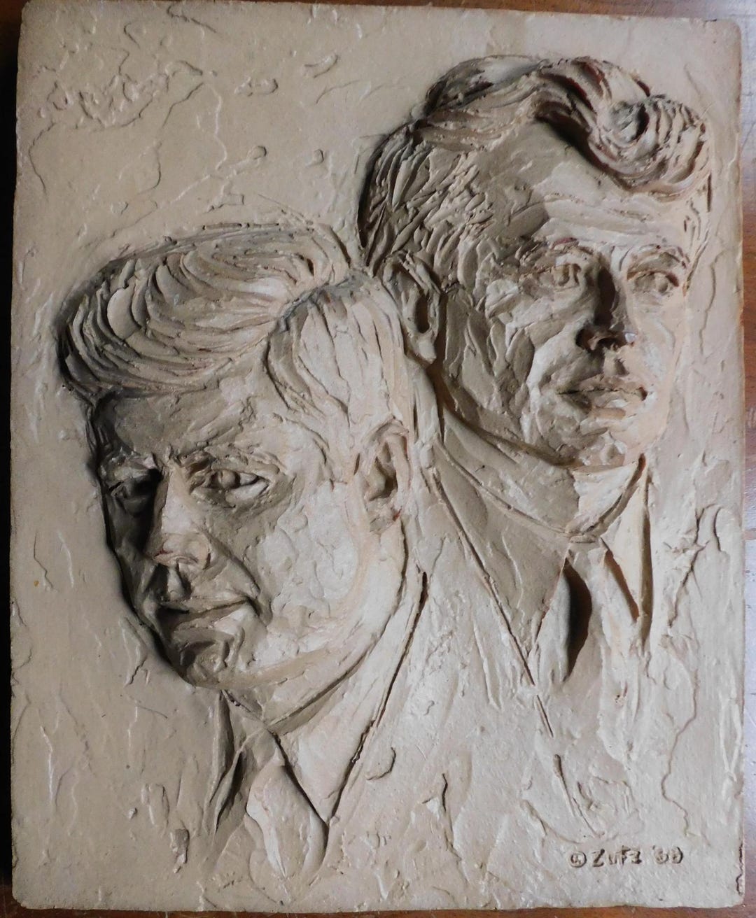 John F and Robert Kennedy 1968 Resin Frieze Art Work Joseph Zutz - Etsy
