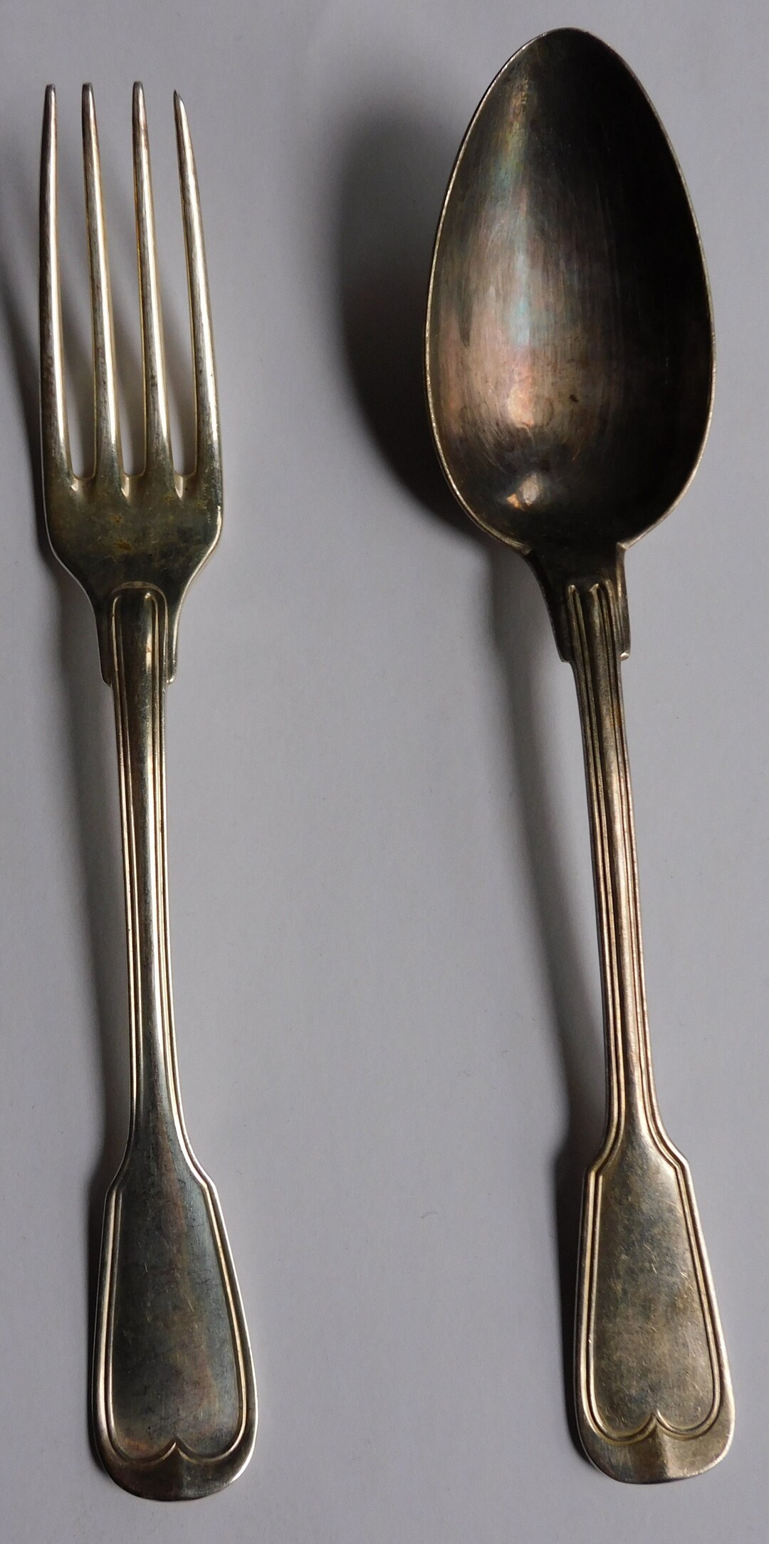 Early 1900s Geislingen Germany Silver Plated Fork & Spoon Monogram KC ...