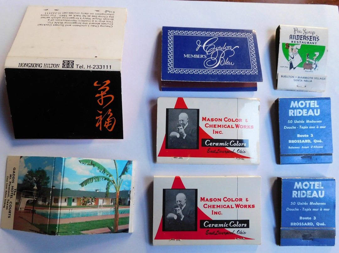 Eight Matchbooks With Matches Some UNCOMMON - Etsy