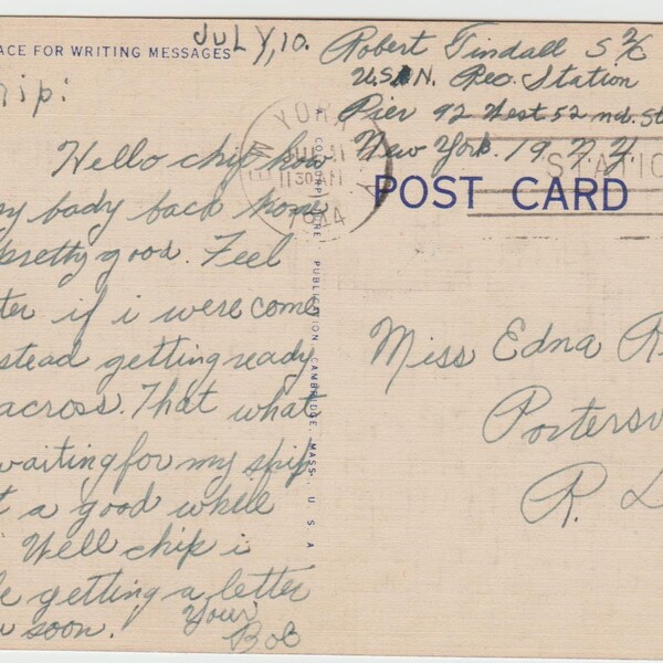 Sailor Postcard - Etsy