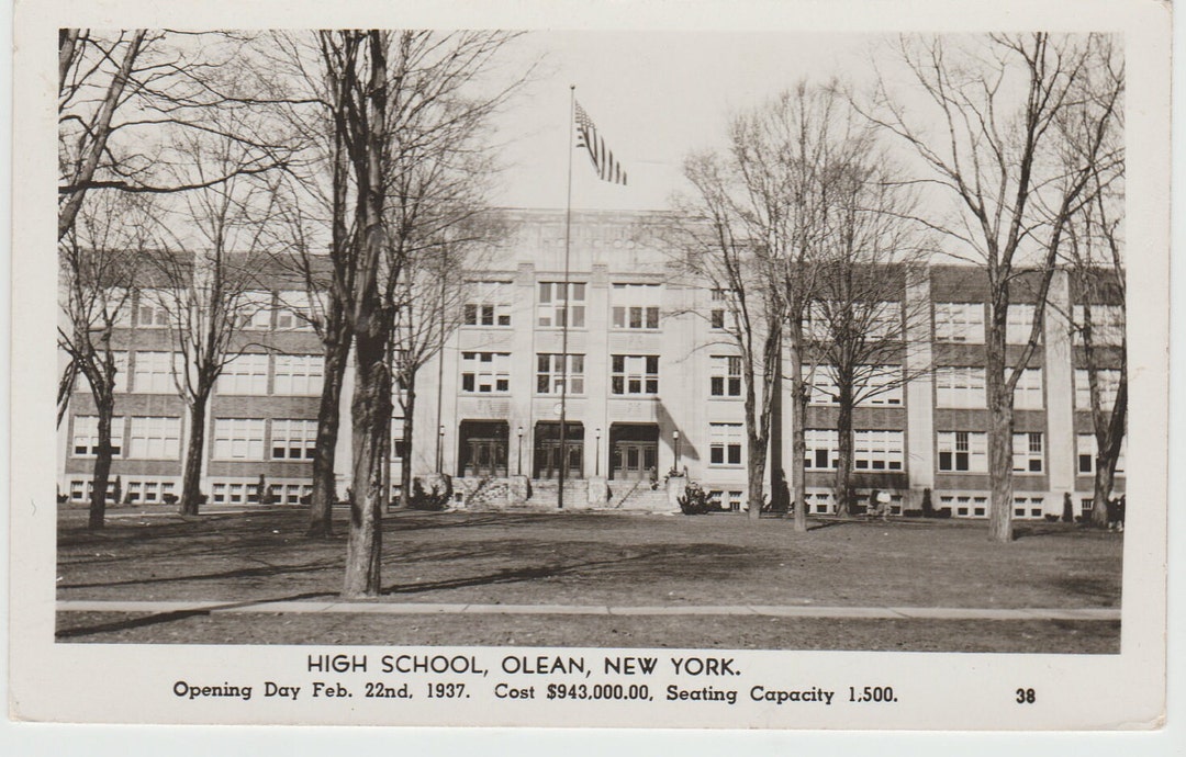 Olean NY High School 1955 RPPC Postcard - Etsy
