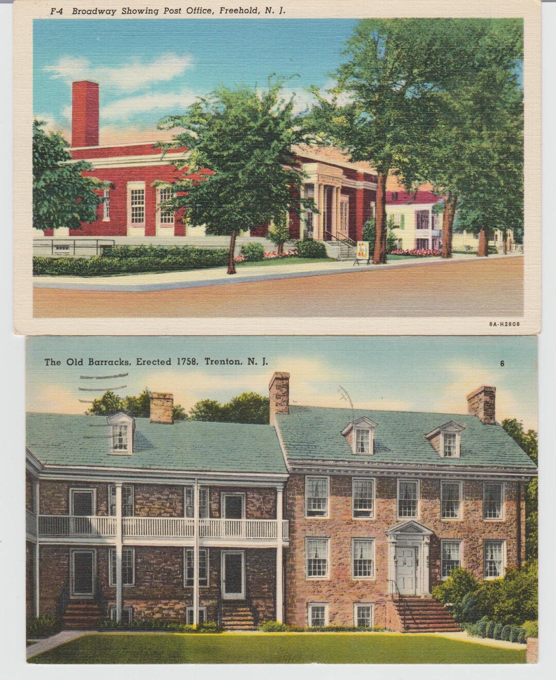New Jersey Eleven 1940s and 1950s Linen Type Postcards - Etsy