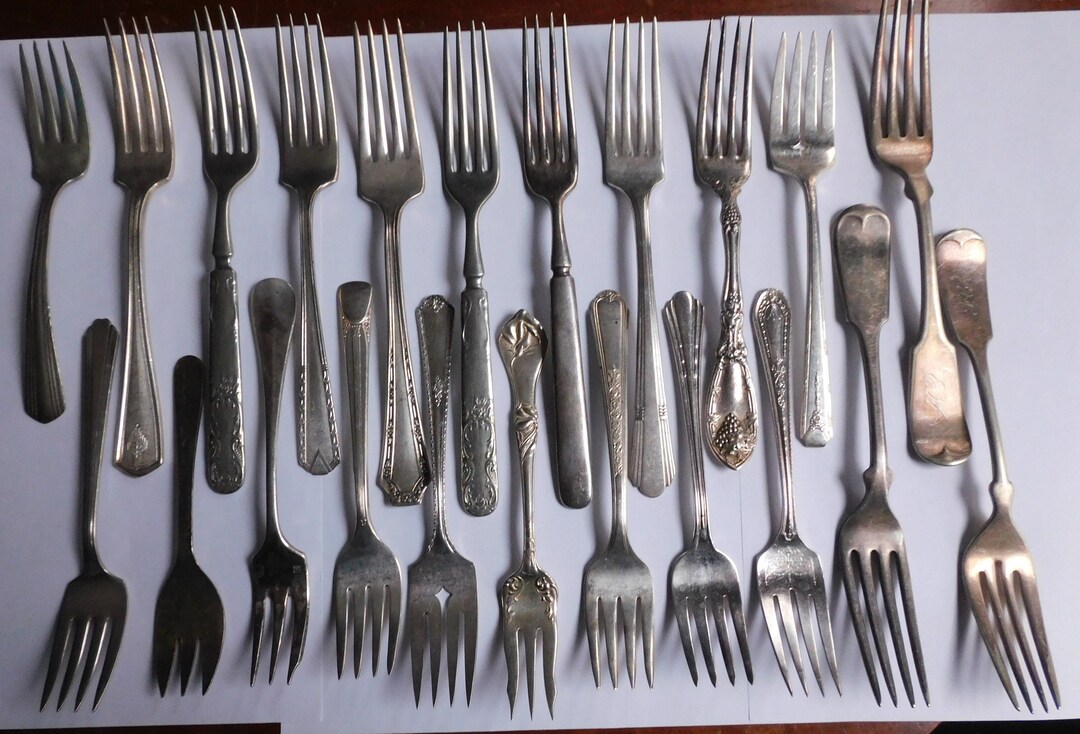 22 Vintage Silver Plate Forks - Etsy