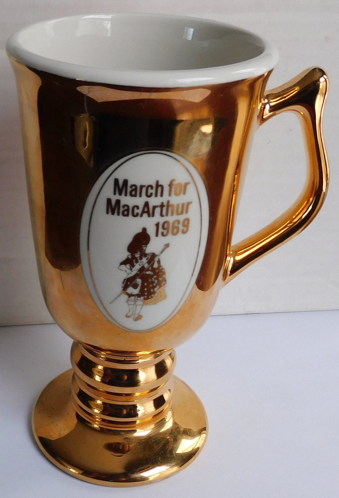 1969 March for Macarthur Large Heavy Gold Color Mug - Etsy