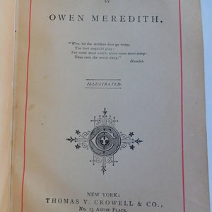 Owen Meredith's Lucille Deluxe Gilded Leather Cover Book 1884 or Older ...