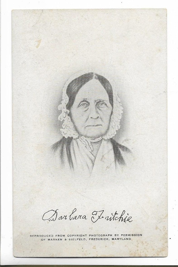 Barbara Fritchie Uncommon 1910s Portrait Postcard With - Etsy
