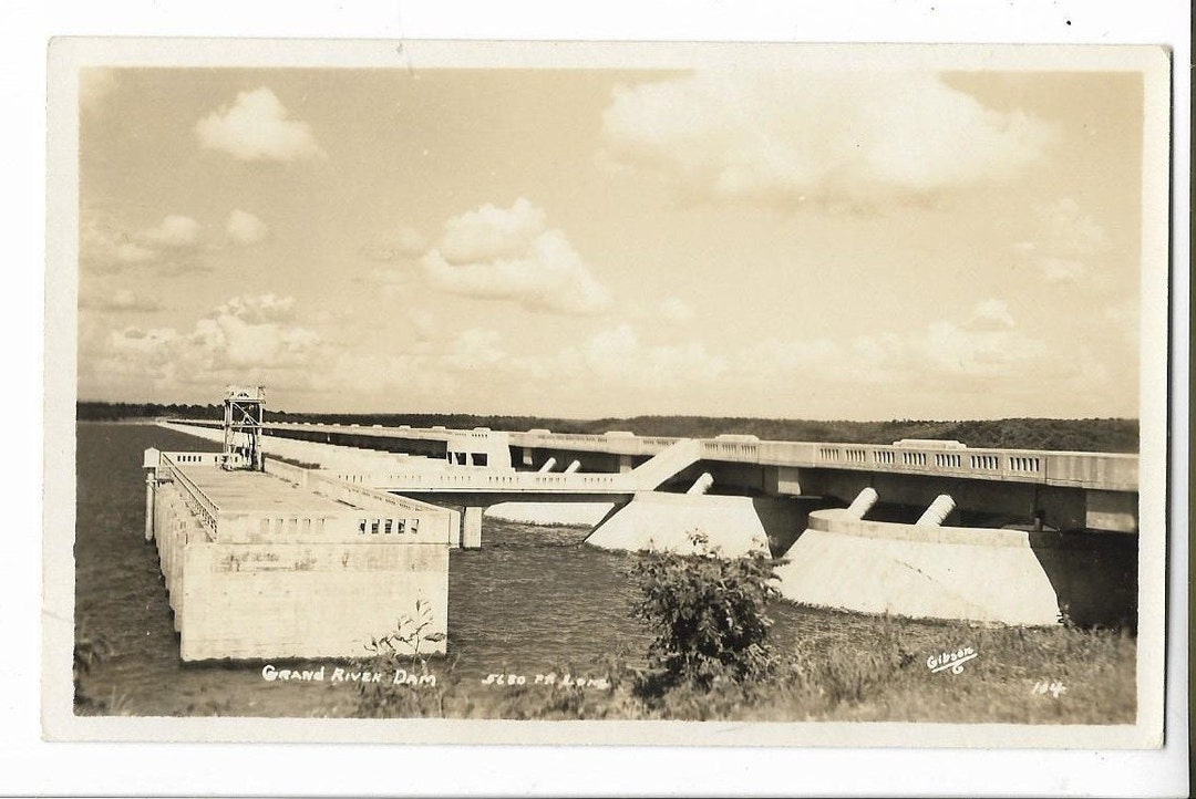 Grand River Dam Oklahoma Ok Circa 1945 RPPC Postcard by Gibson - Etsy