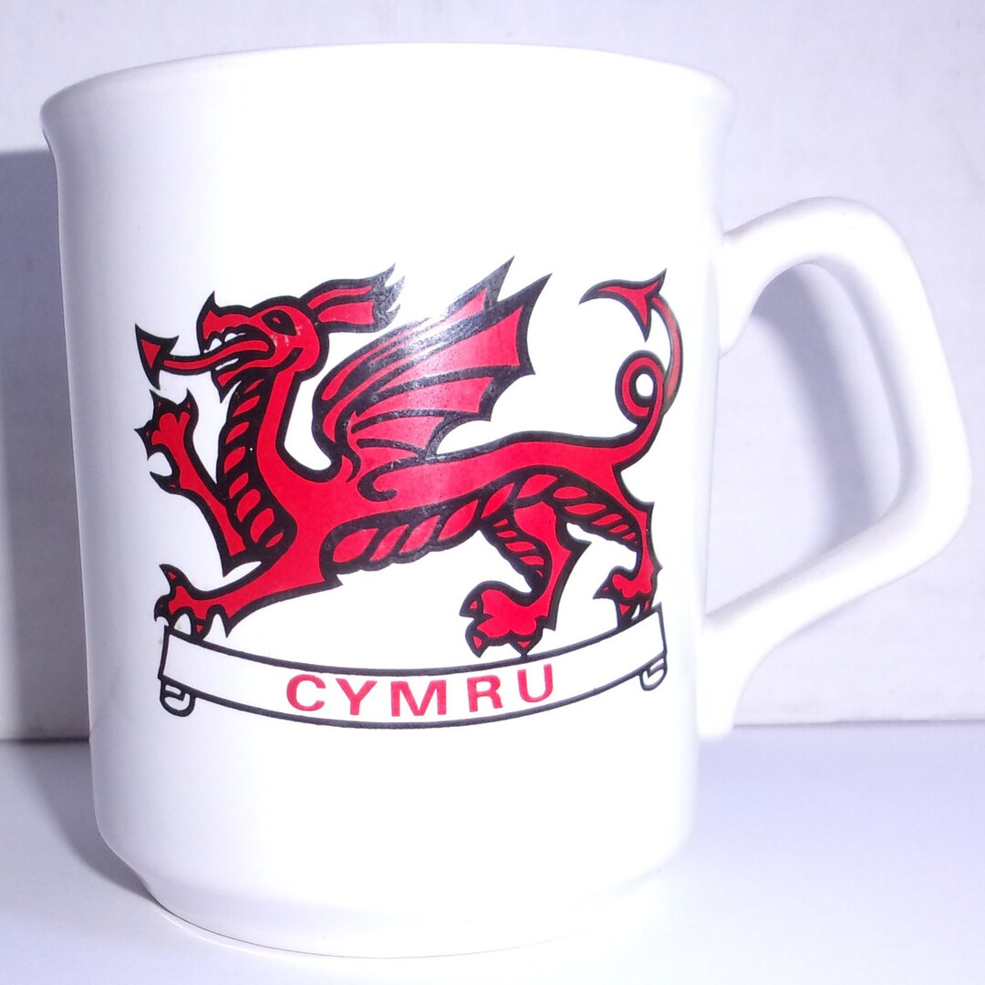 Vintage Cymru Wales Welsh Dragon Design Coffee Mug Great Graphics - Etsy