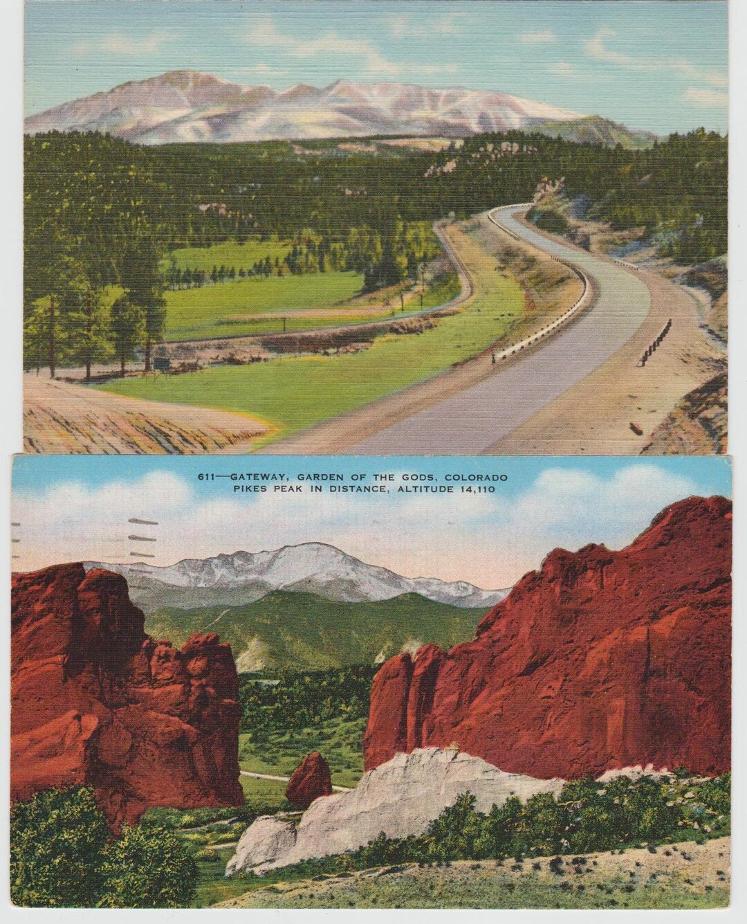 Colorado Ten Postcards Mailed Free BY US Military Personal While There ...