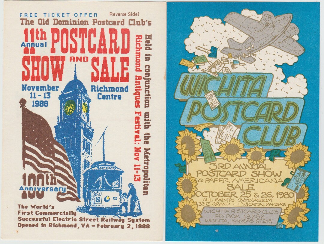 Postcard Shows Ten 1980s Postcards - Etsy