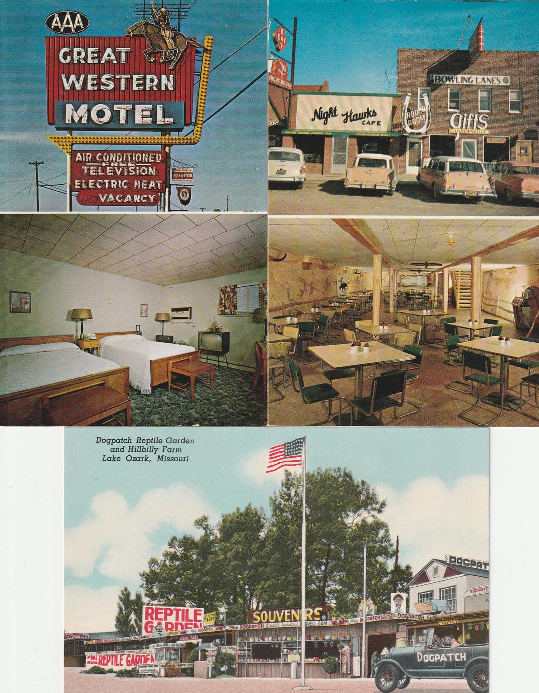Missouri Mo Three 1950s Postcards Road Side America - Etsy