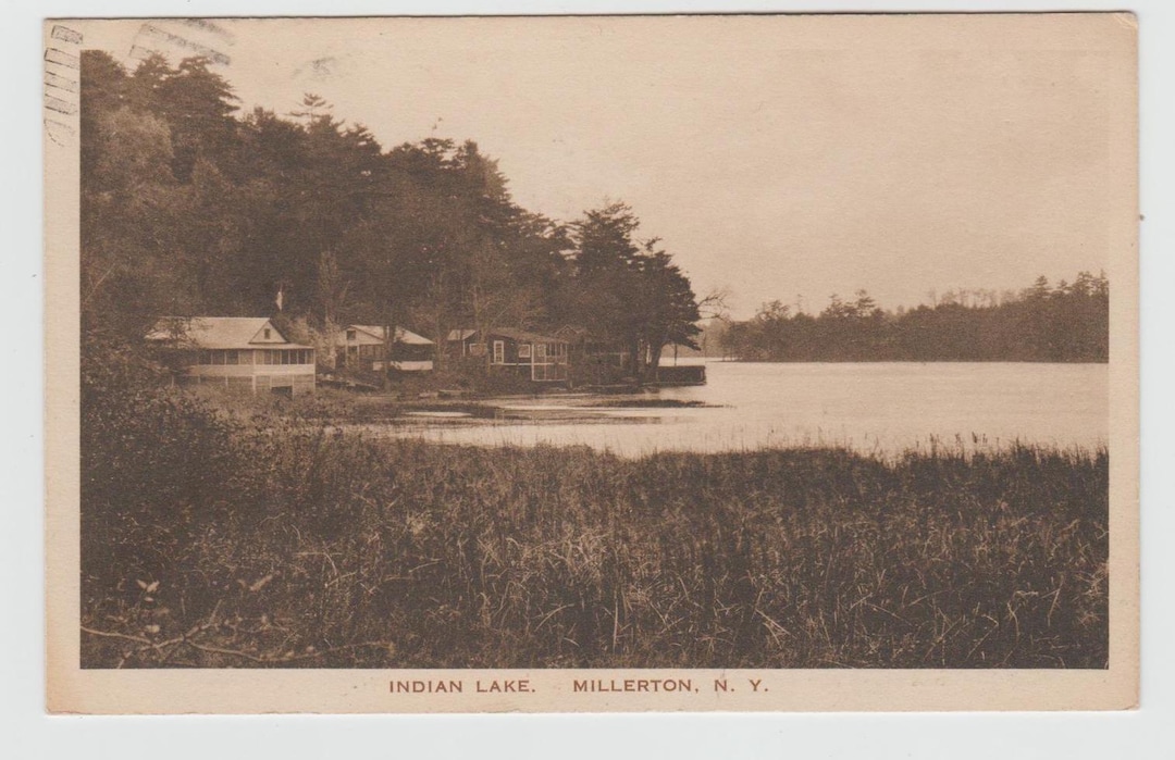Indian Lake Millerton NY Dutchess County UNCOMMON 1924 Postcard - Etsy