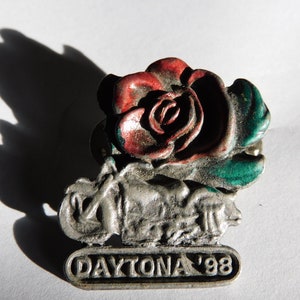 1998 Daytona Bike Week Pewter Rose Pin - Etsy