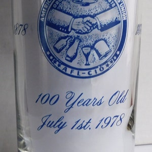 1978 American Flint Glass Workers Union AFL CIO Glass Tumbler - Etsy