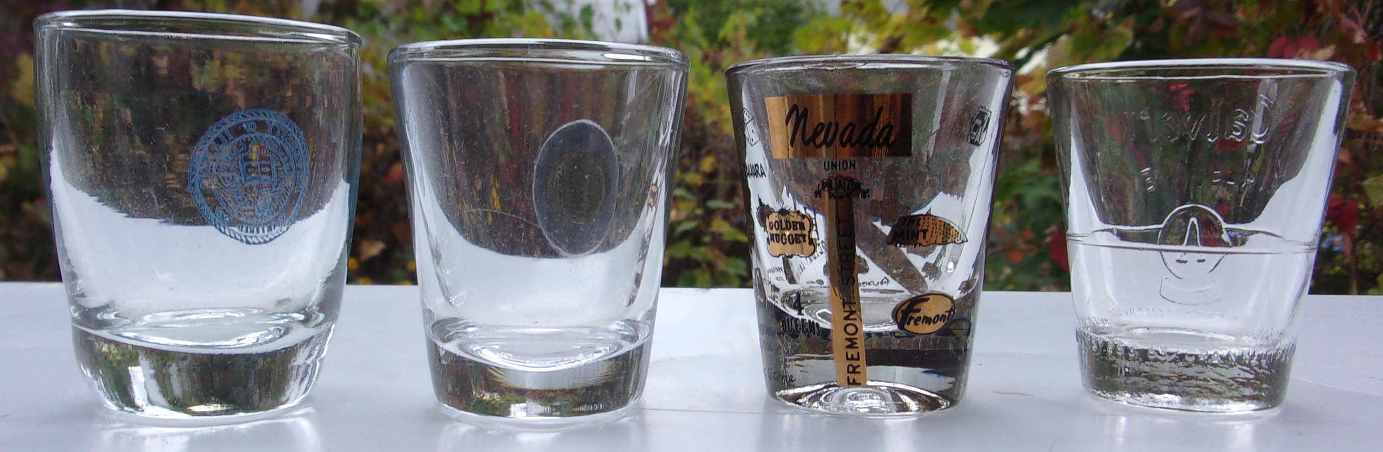 Four Vintage Shot Glasses for One Price - Etsy