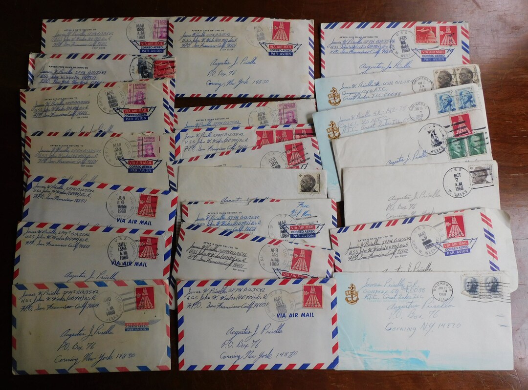 USS John W Weeks Sailor Letters Home Lot Viet Nam War Era 1968 1969 - Etsy