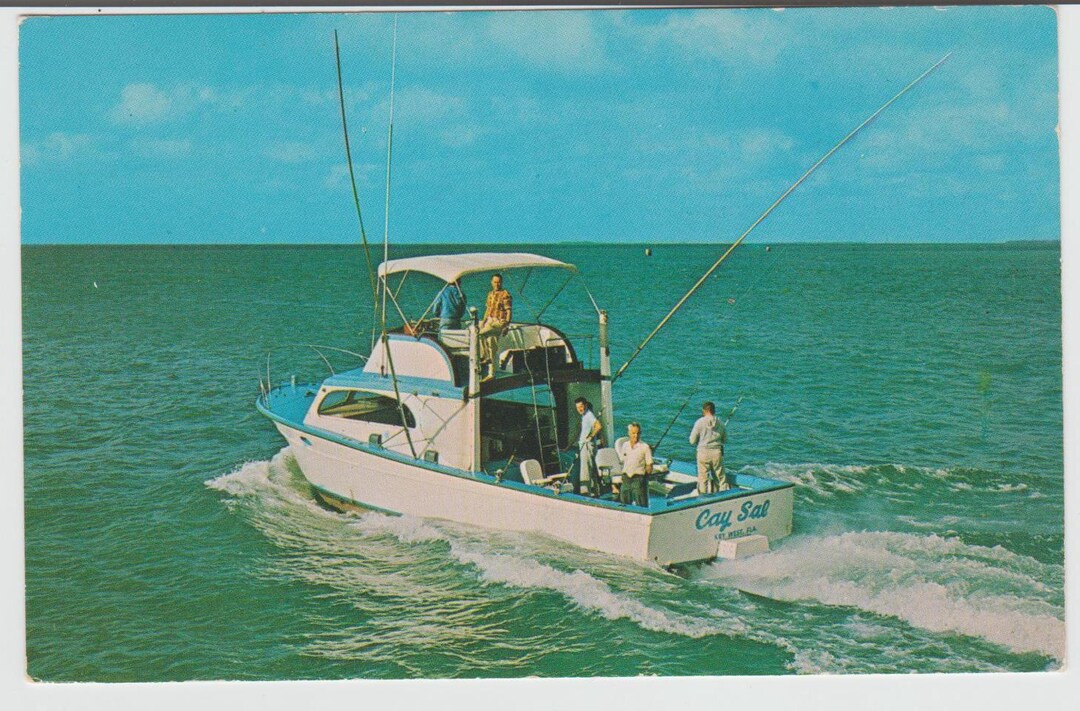 Cay Sal Charter Fishing Boat Key West Fl 1960s Postcard Captain Norman ...