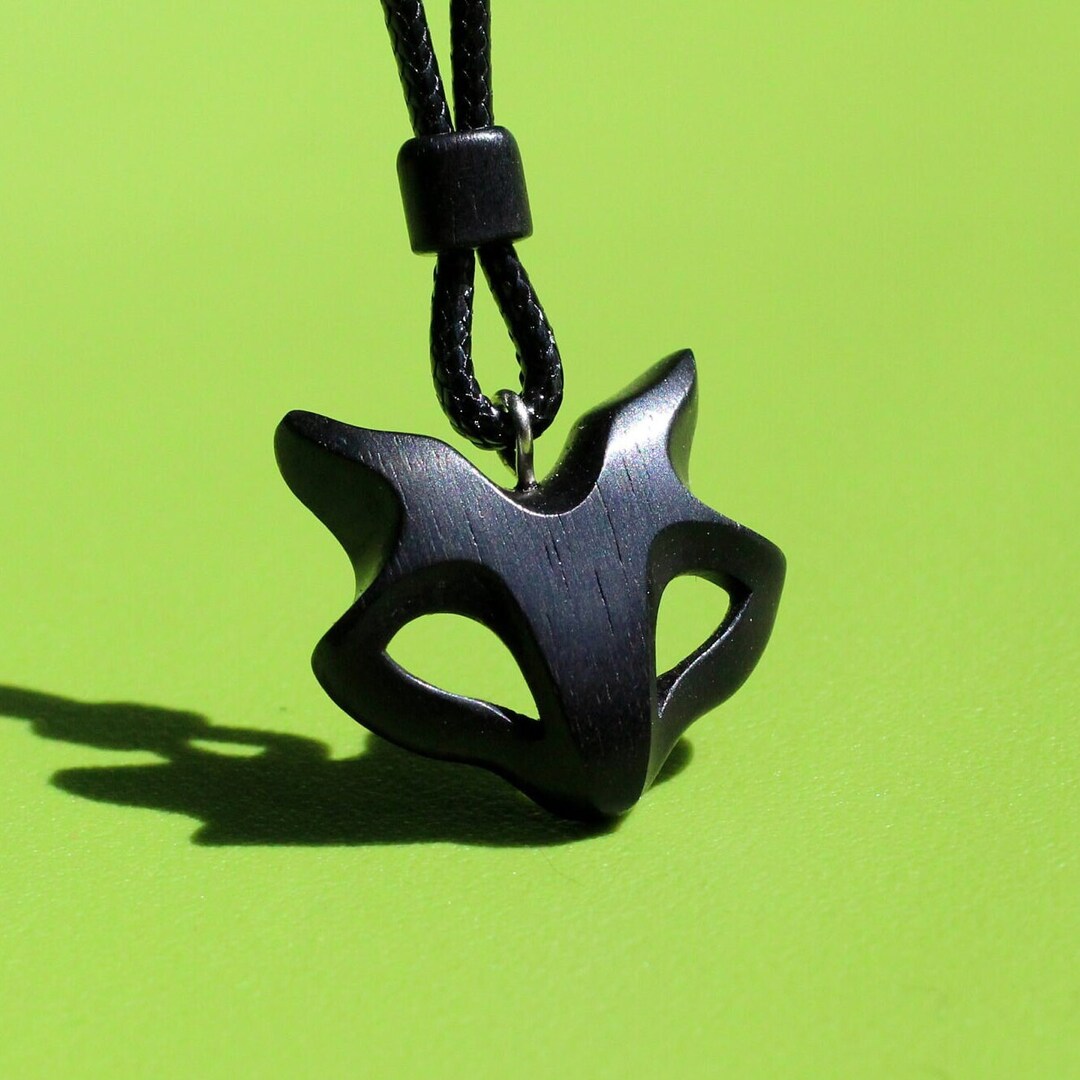 Wooden Black Cat Pendant, Celtic Lynx Necklace, Gift for Lovers, 5 Th ...