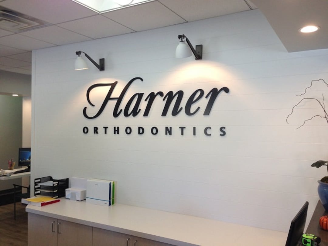 Acrylic Wall Lobby Sign With Custom Logo. Reception Business Sign - Etsy