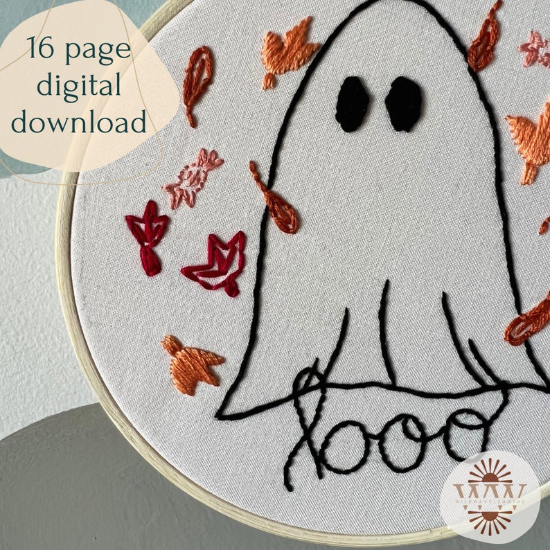 BOO Digital Embroidery Pattern - Etsy