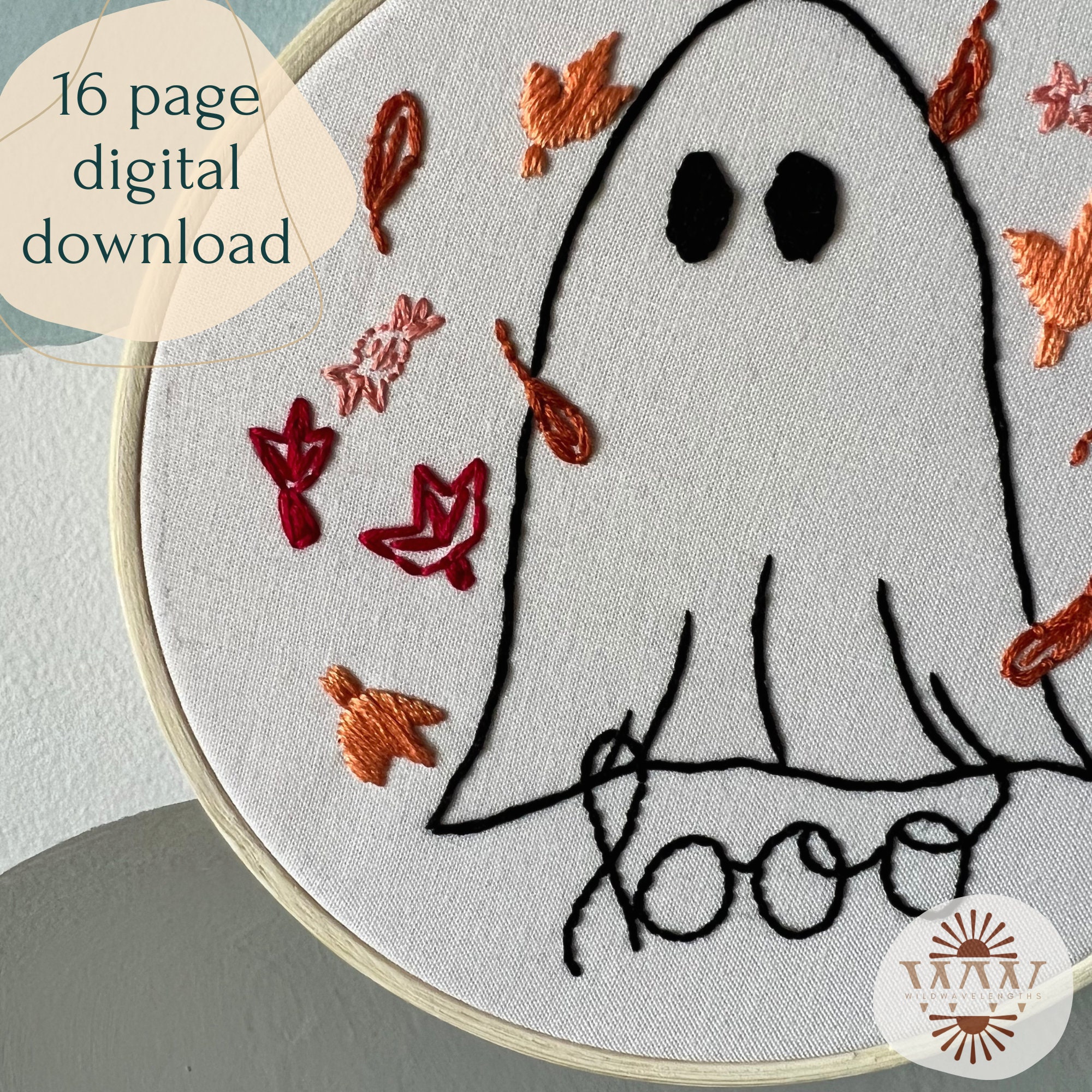 BOO Digital Embroidery Pattern - Etsy