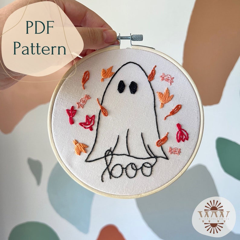 BOO Digital Embroidery Pattern - Etsy