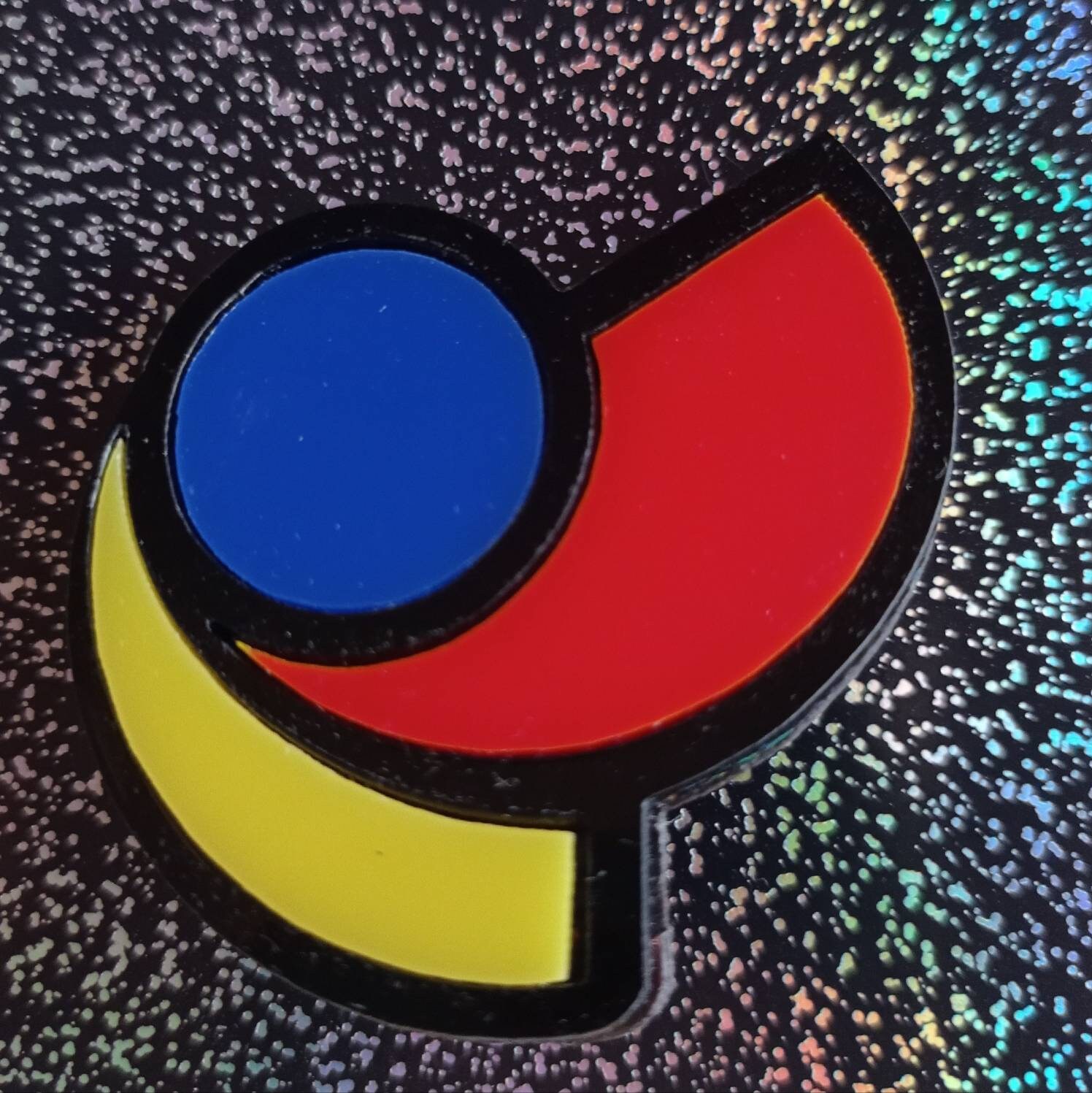 Deco Style Tri Color Pin Badge - Etsy UK