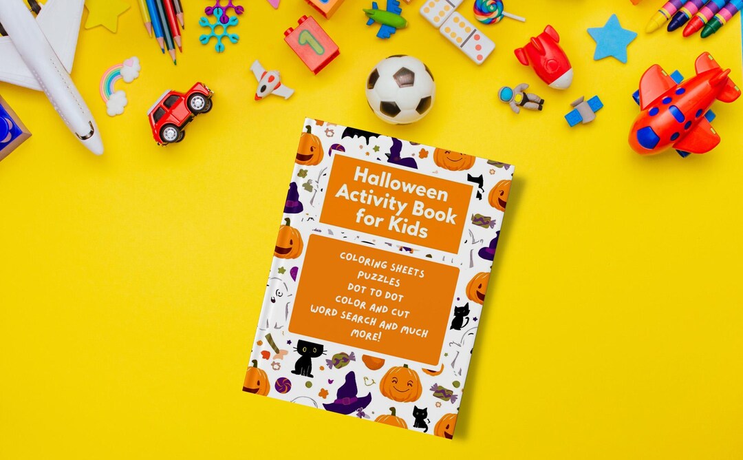 Halloween Kids Activity Book: Coloring, Puzzles, Crafts (PDF Pattern ...
