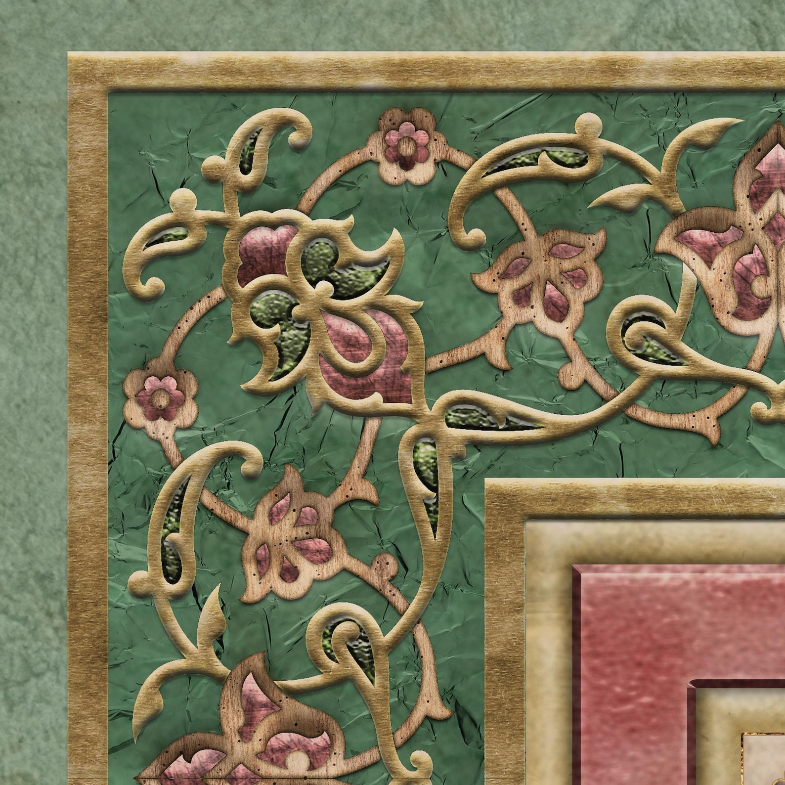 Vintage Islamic Wall Art | Surah Al Mulk - Arabic Calligraphy - Canvas ...