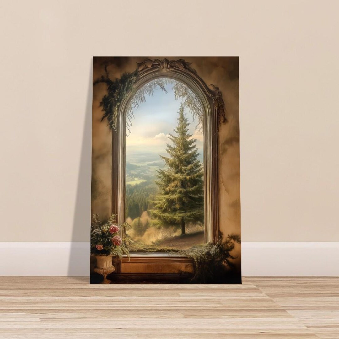 Window to Lebanon: the Majestic Cedar Tree - Islamic Wall Art - Muslim ...