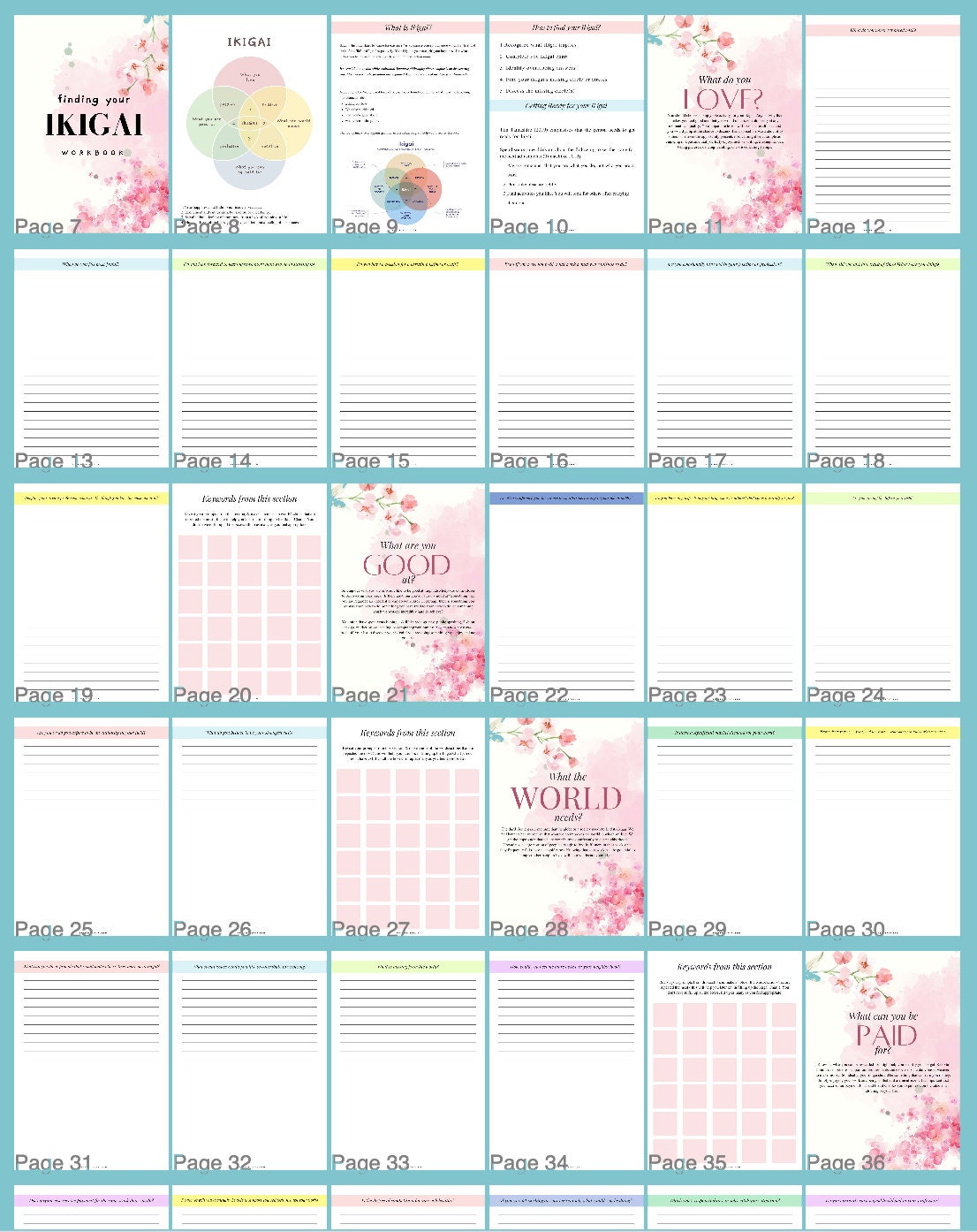 Find Your Ikigai Planner Printable PDF, 56 Pages, Workbook Ikigai ...