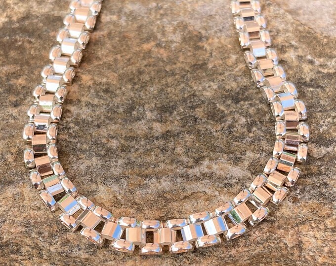 Vintage Milor Italian Sterling Silver Chain Link Necklace (18") 28 ...