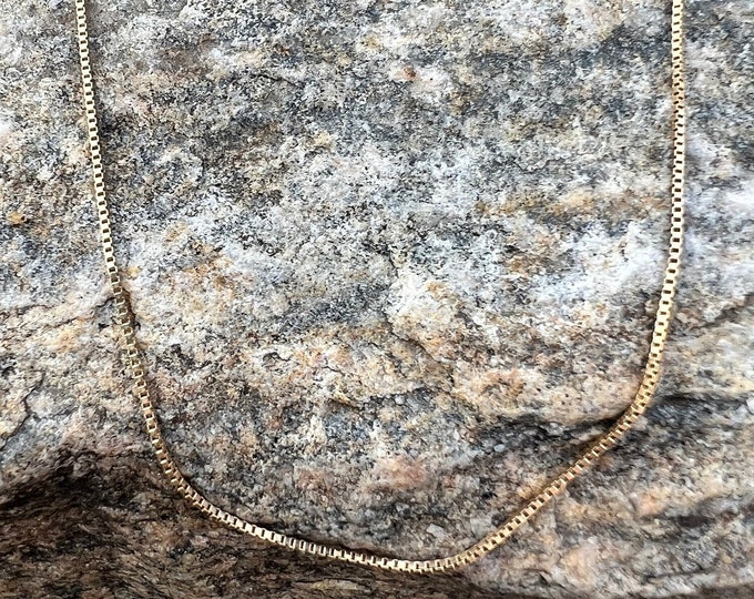 Vintage, 10K Gold, Box Chain, 18" Long, Italy, (* 60 TV) Francesco ...