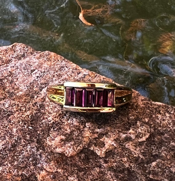 Vintage, 14K Gold, 585 Yellow Gold, Ruby Ring, Ring S… - Gem