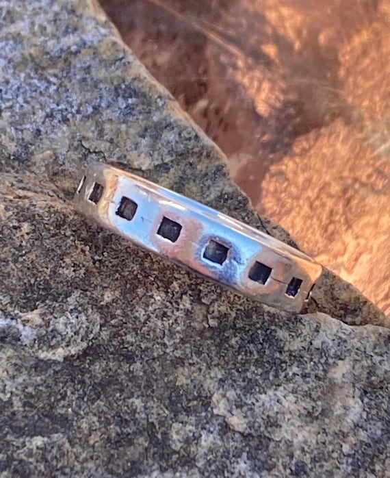Vintage Sterling Silver PSCL Peter Stone Ring Band Size | Etsy